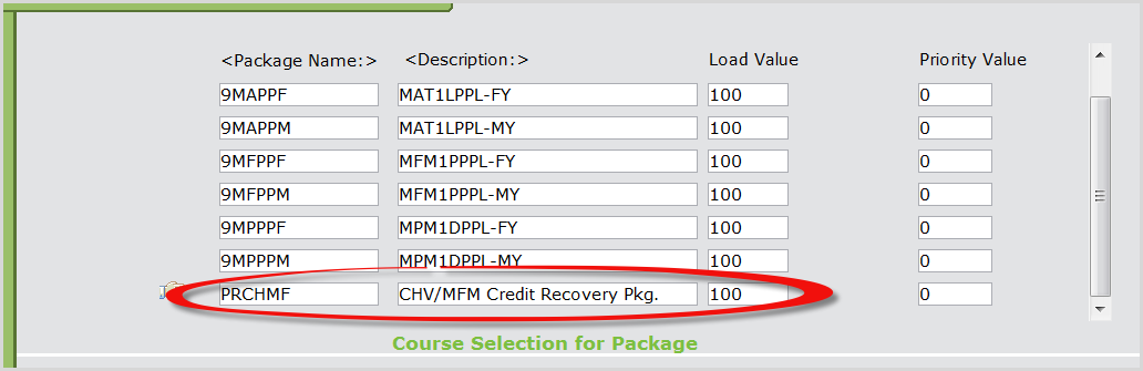 Credit Recovery and Allow Early Completion Courses
