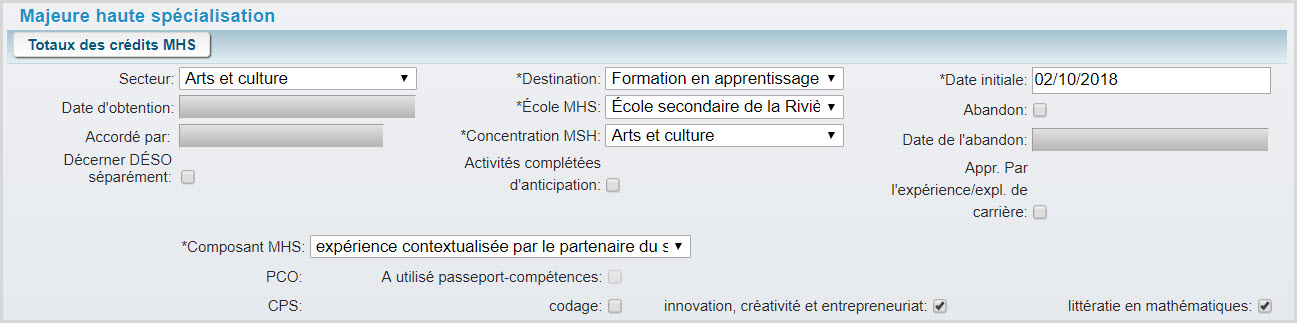 Majeure haute spécialisation (MHS) le choix PCO, ÉCP