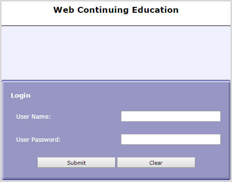 Continuing Education Login